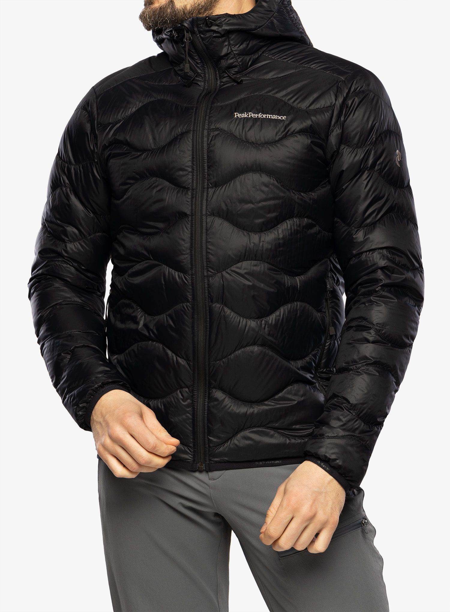 Péřová bunda Peak Performance Helium Down Hood Jacket - black | 8a.cz