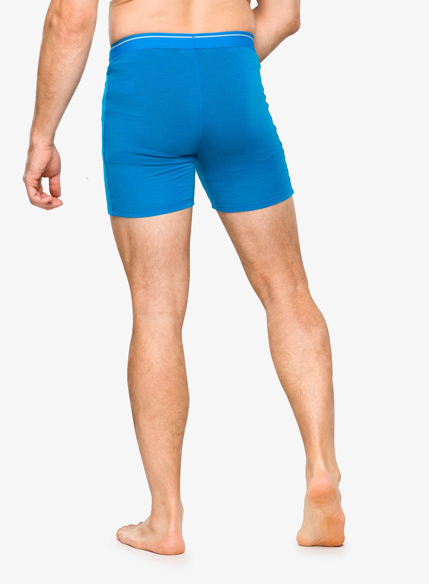 Termoaktivní boxerky Icebreaker Anatomica Long Boxers - geo blue